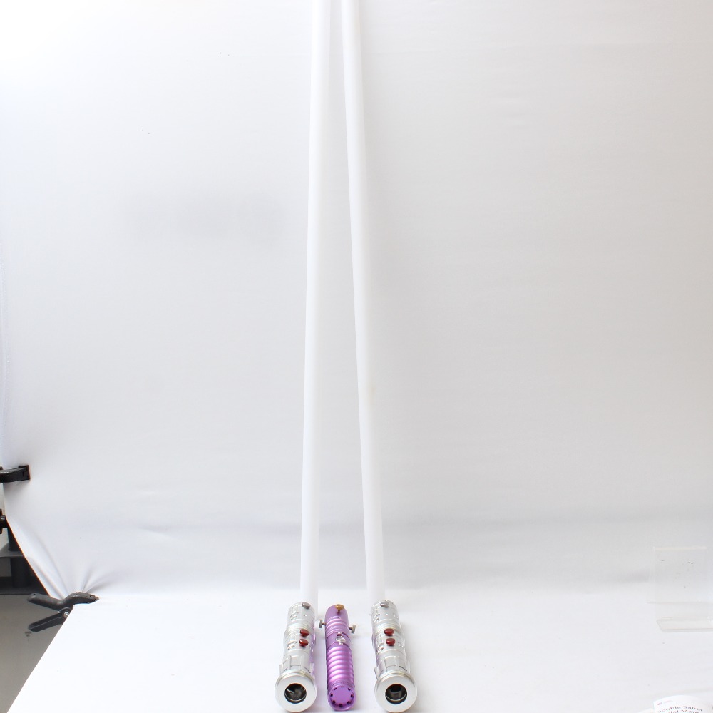 Pre-owned Double Saber Model Maul V1 - Polished Metal Base lit RGBX (U ...